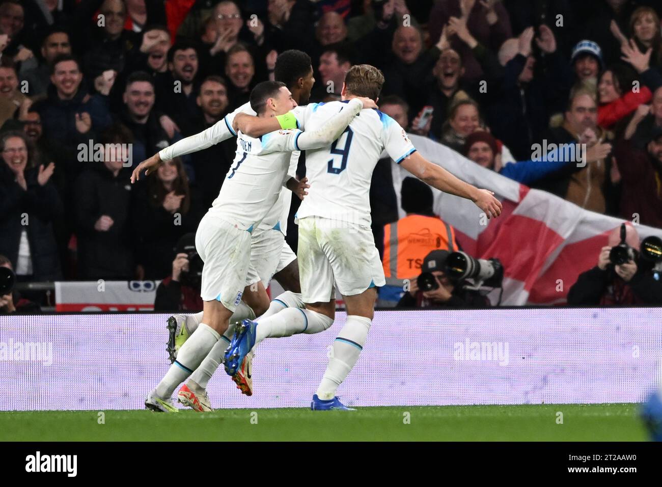 London, England. 17/10/2023, Marcus Rashford (England)Phil Foden ...