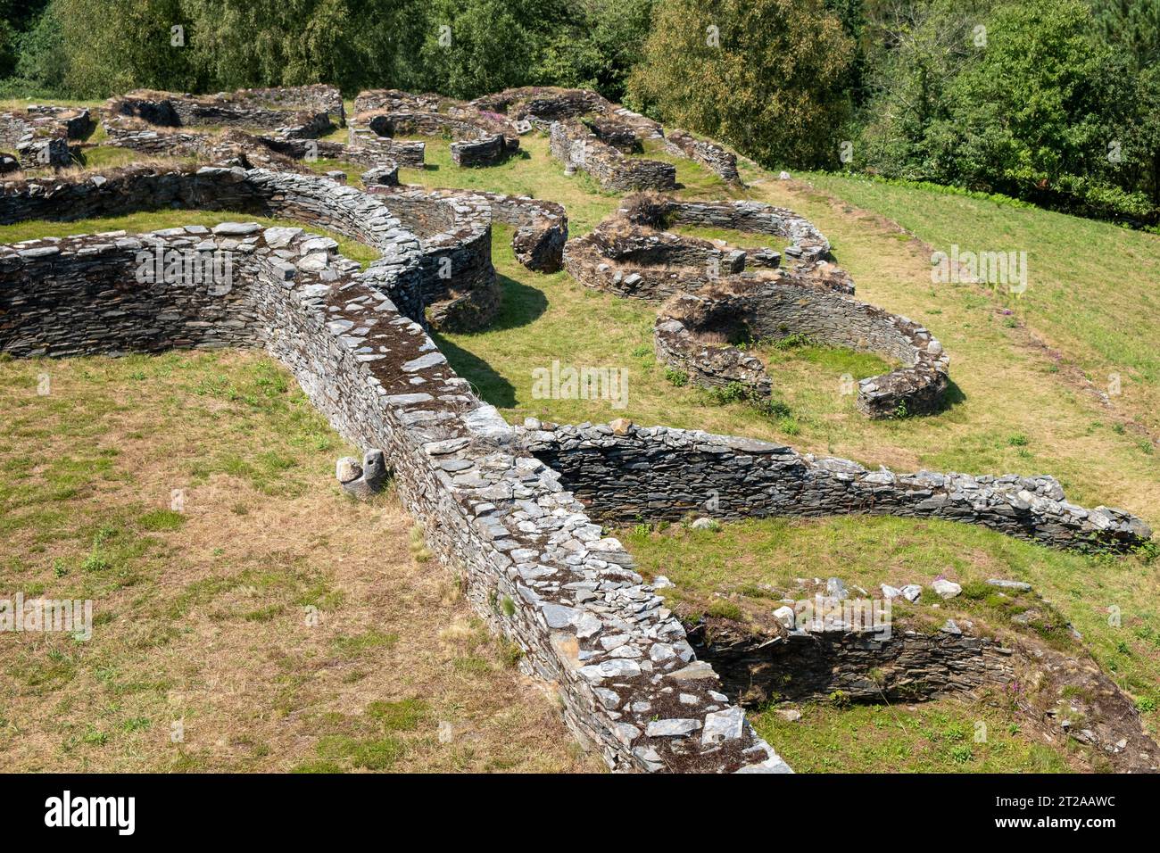 Iron age structures in the archaeological site of the hillfort of Coaña ...
