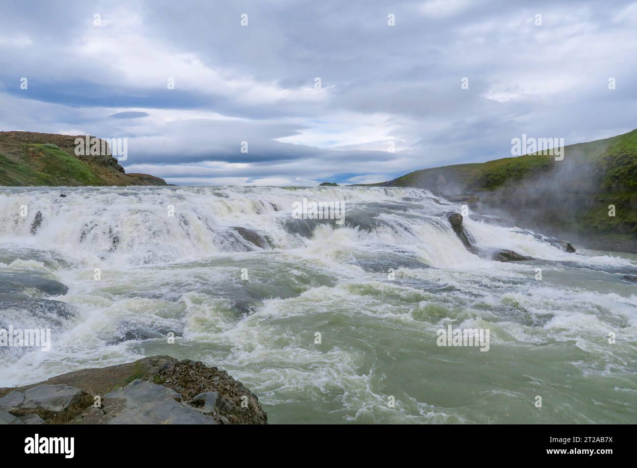 scenic Gull Foss waterfall in Iceland Stock Photo - Alamy