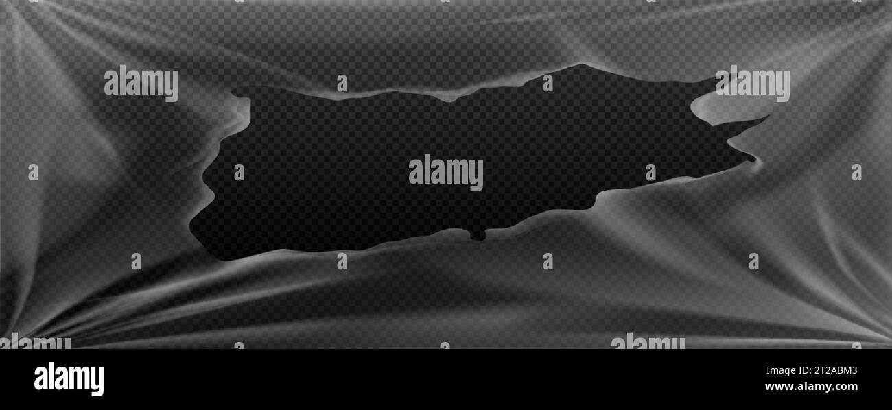 Torn vinyl cover plastic texture with hole edge background. Cd wrap ...