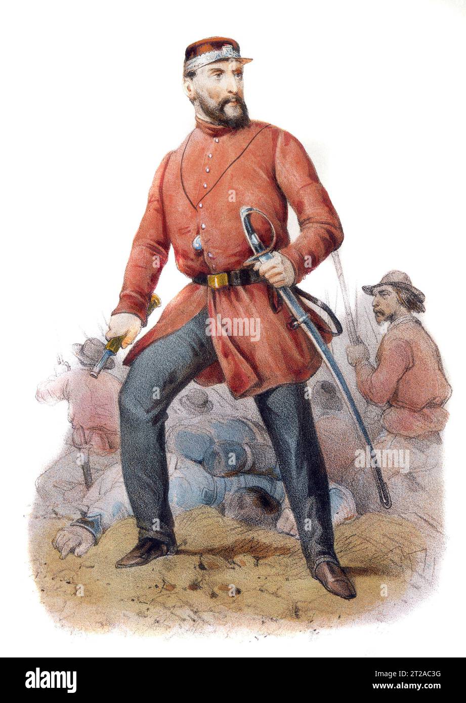 Portrait of Giacomo Medici (1817-1882), italian general and politician ...