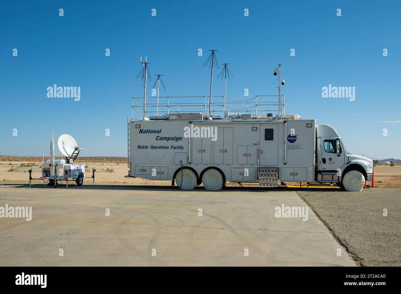 . The NASA Mobile Operations Facility sports new decals while parked at ...