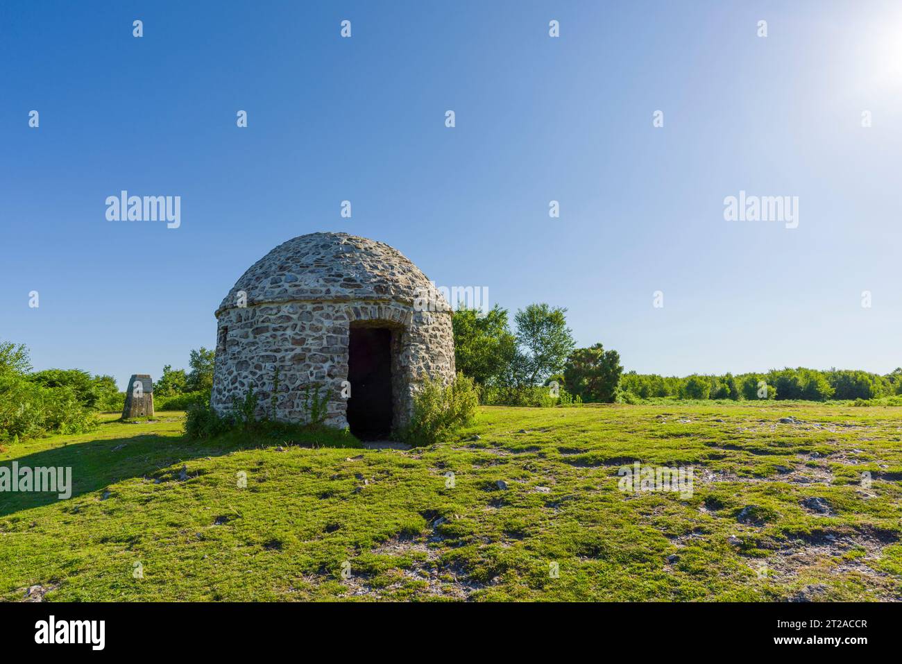 The signal station on Culmstock Beacon in the Blackdown Hills, Devon ...