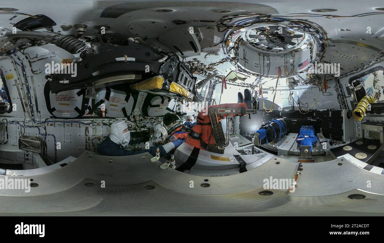 Artemis I Crew Module and Crew Access Arm Payloads. Seen here is a 360 ...