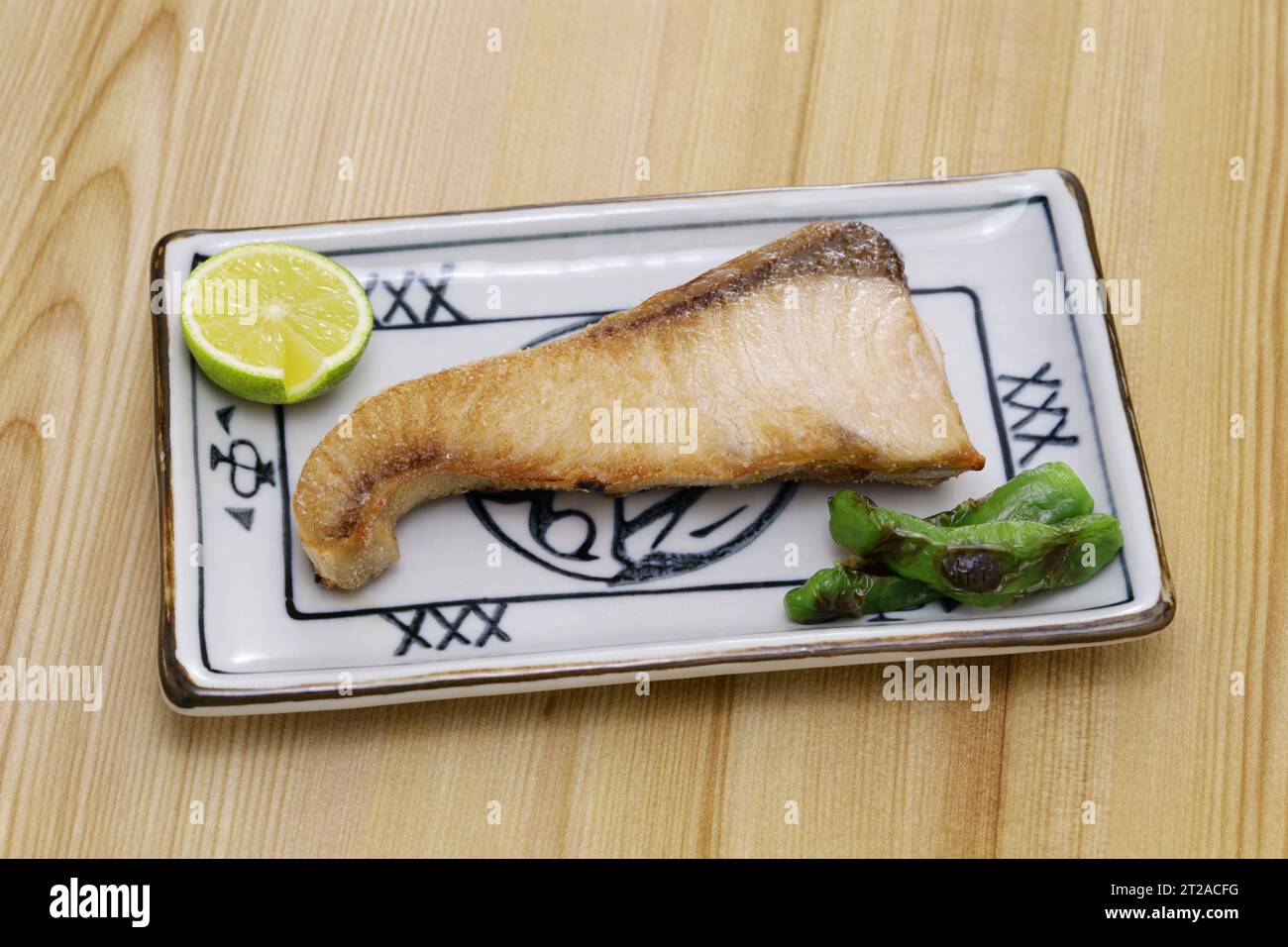 Salt-grilled Buri(Japanese amberjack)fillet, Japanese cuisine Stock ...