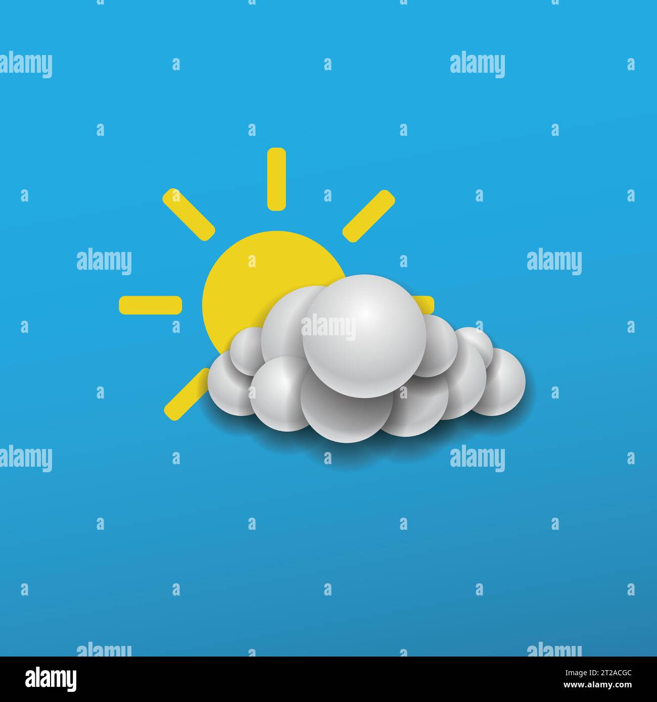 Abstract Weather Icon Design Sun and Cloud Stock Vector Image & Art - Alamy
