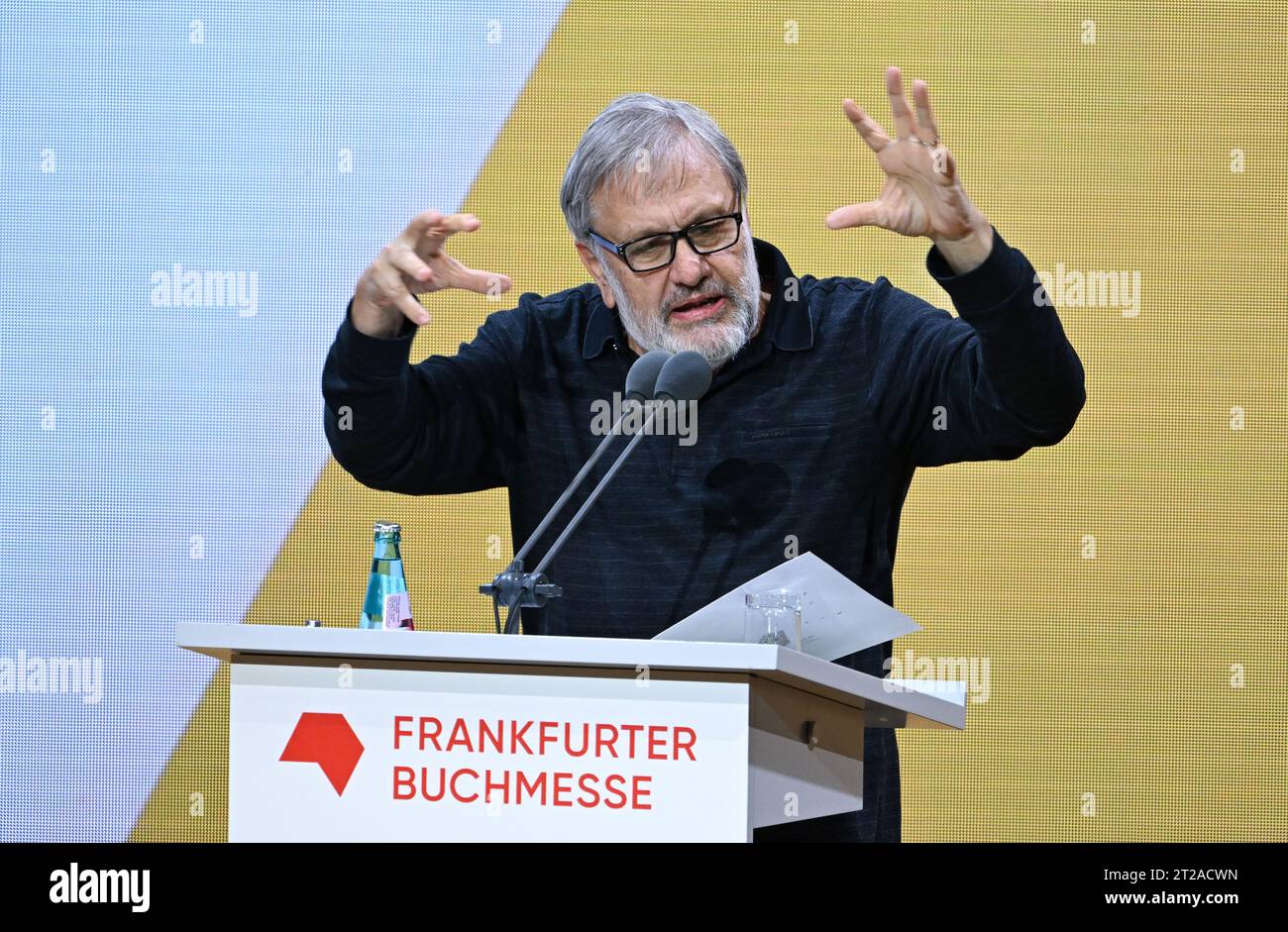 17 October 2023, Hesse, Frankfurt/Main: Slovenian philosopher Slavoj ...
