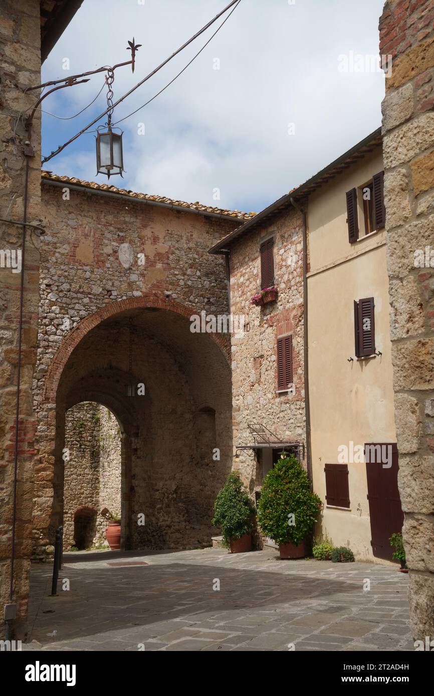 Montefollonico, historic town in Siena province, Tuscany, Italy Stock ...