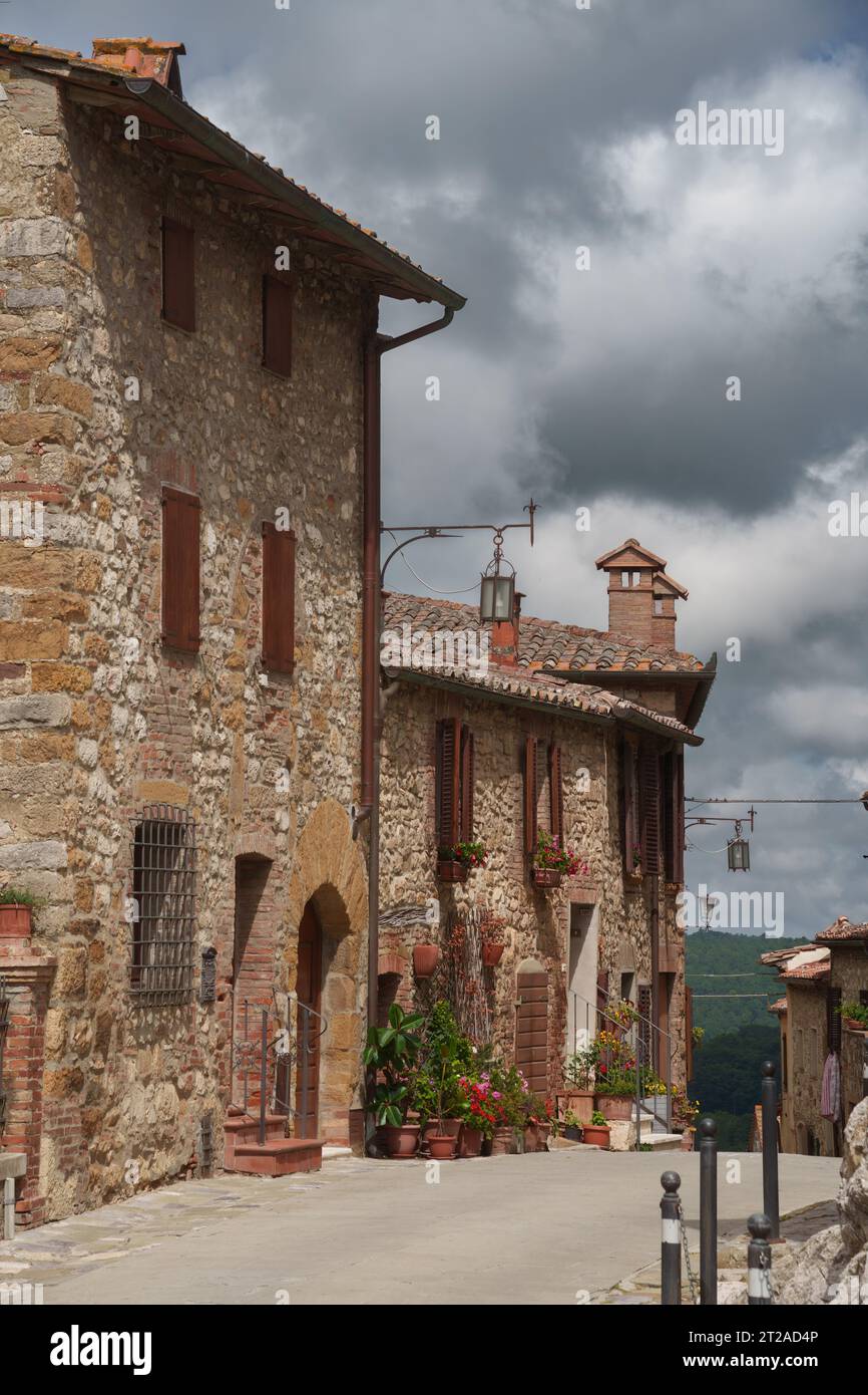Montefollonico, historic town in Siena province, Tuscany, Italy Stock ...