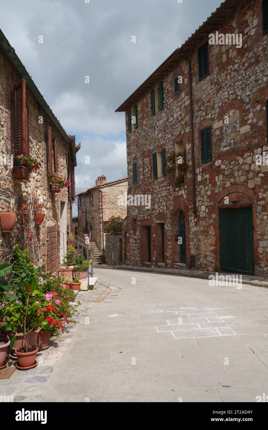 Montefollonico, historic town in Siena province, Tuscany, Italy Stock ...