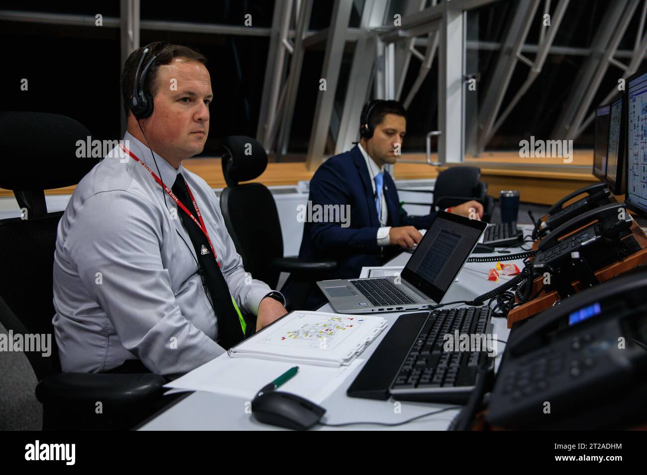 Artemis I Liftoff Activities. Wes Mosedale, at left, technical ...