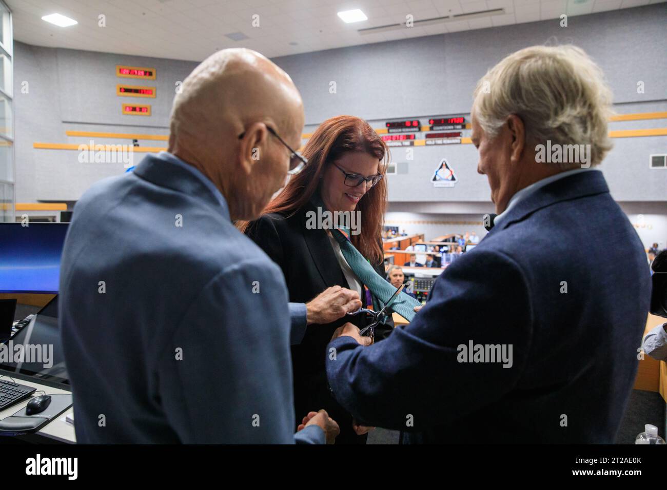 Former space shuttle launch directors Mike Leinbach and Bob Sieck ...