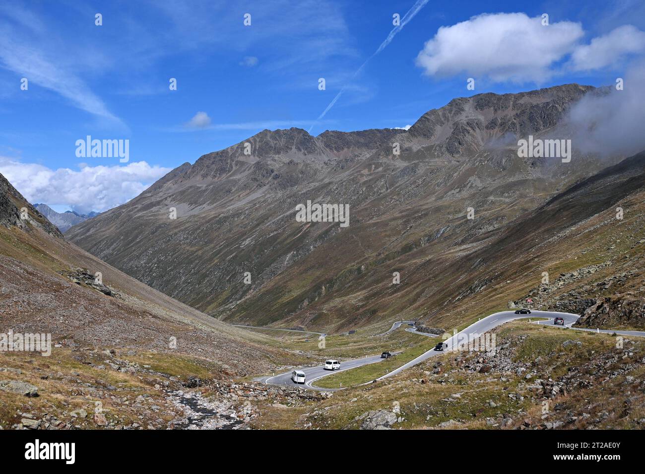 Timmelsjoch Hochalpenstrasse zwischen Österreich und Italien ...