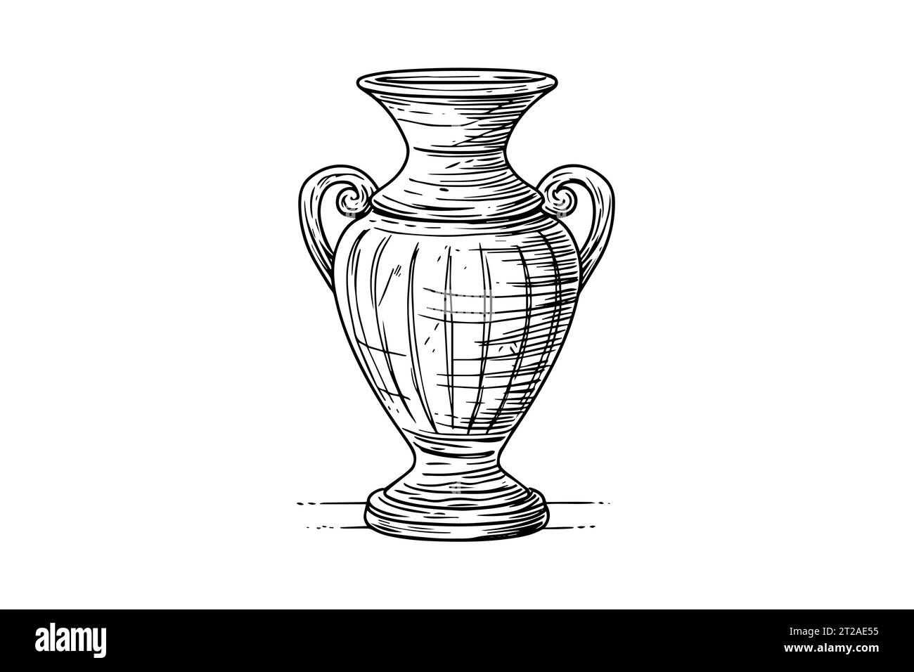 Set of ancient vase hand drawn ink sketch. Engraved style vector ...