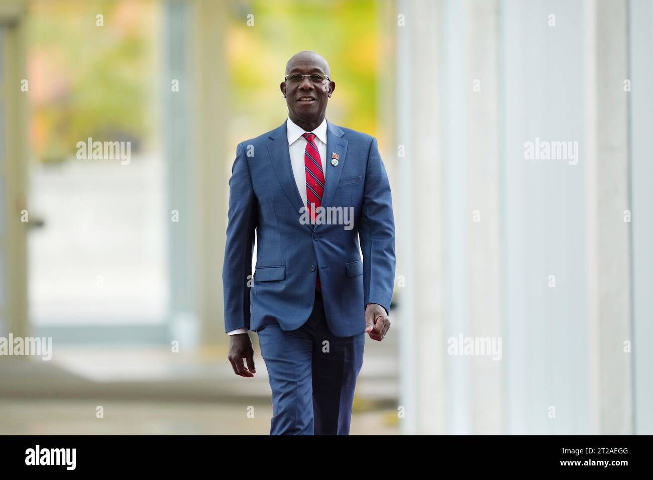 Trinidad and Tobago Prime Minister Keith Rowley arrives at the Canada ...