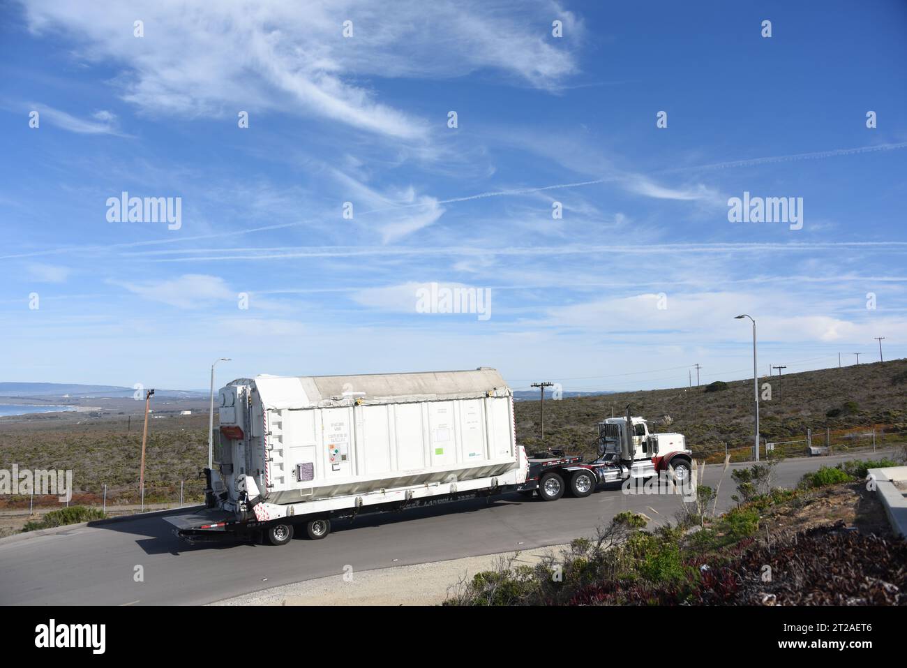 SWOT Spacecraft Transport from Astrotech to SpaceX Facility. The ...