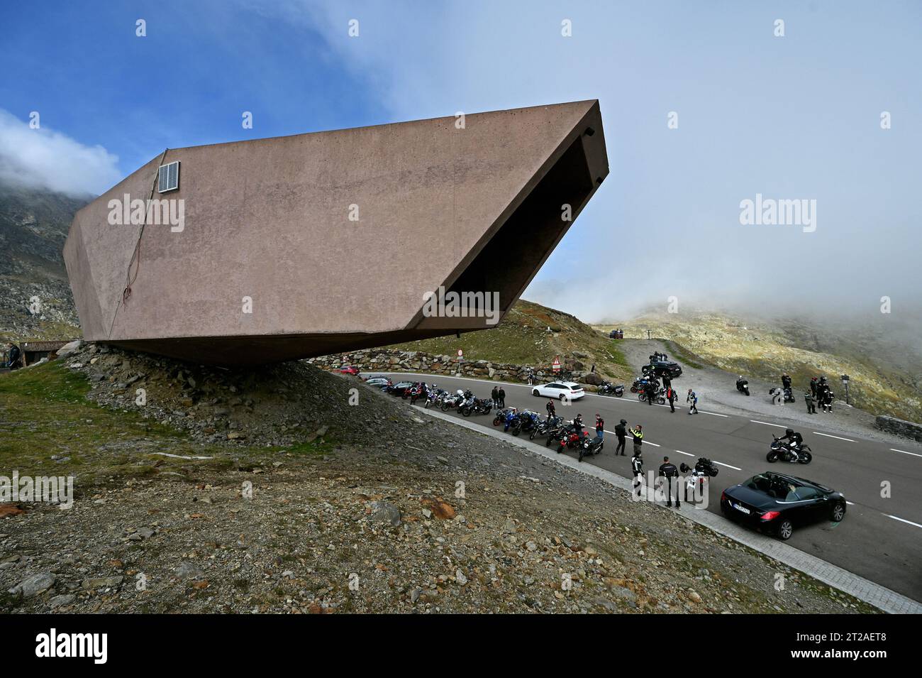 Timmelsjoch Hochalpenstrasse zwischen Österreich und Italien Stock ...