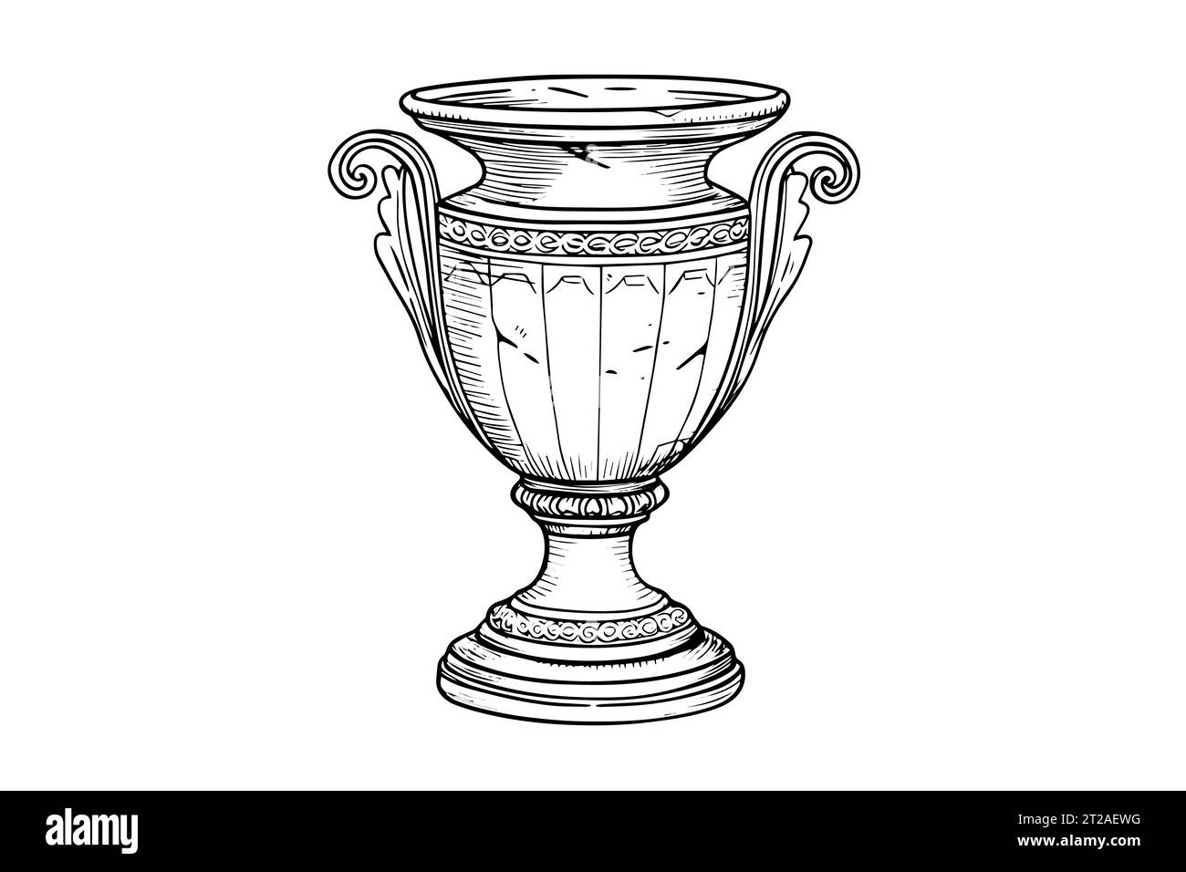 Set of ancient vase hand drawn ink sketch. Engraved style vector ...