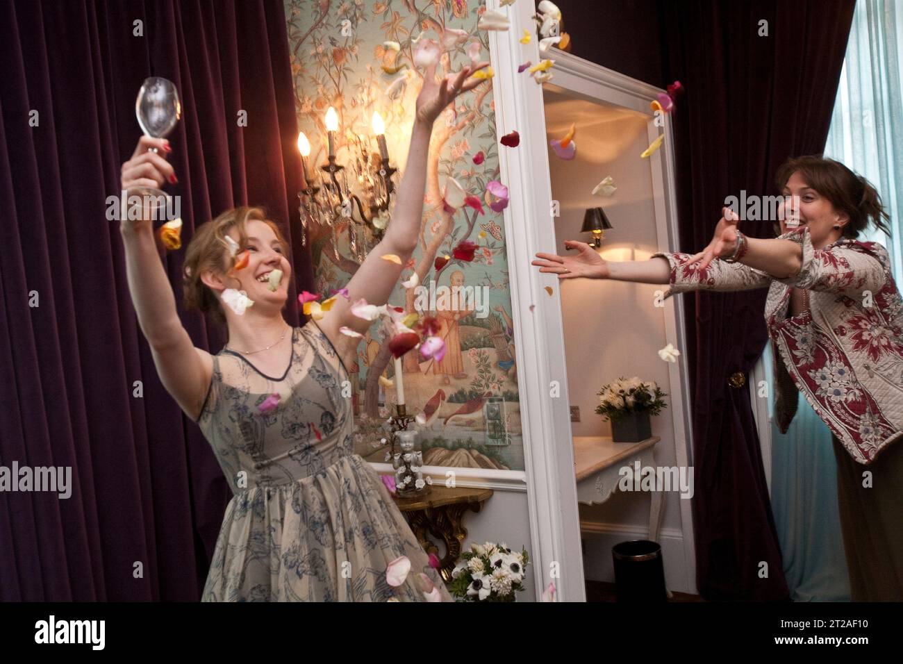 Man throwing flowers hi-res stock photography and images - Alamy