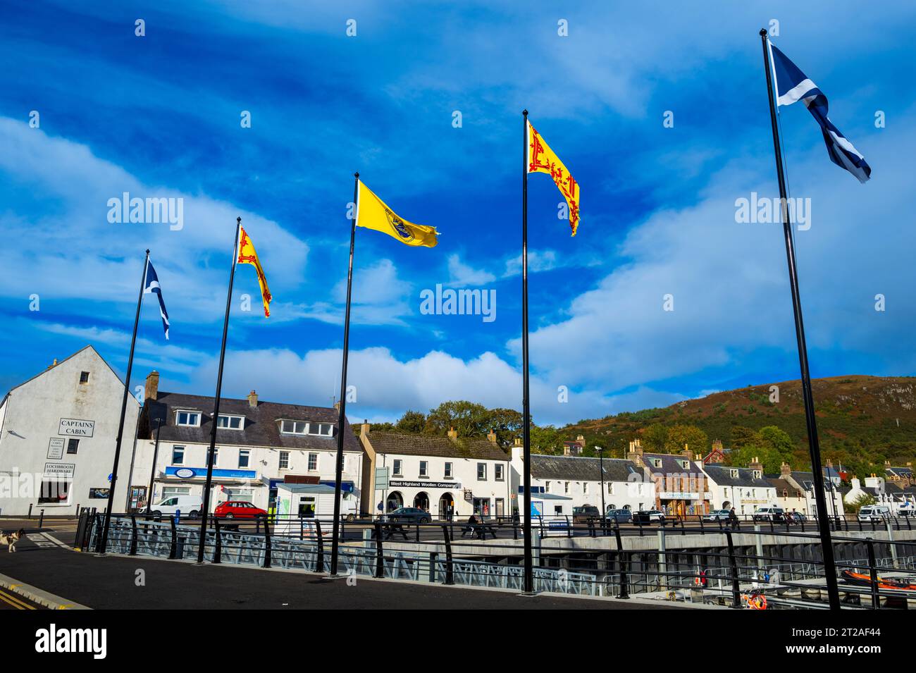 General view of the seafront in Ullapool, highlands of Scotland Stock ...