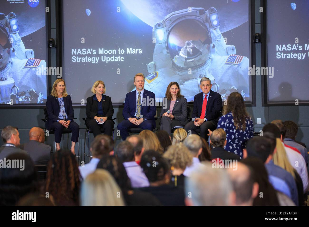 During a town hall at Kennedy Space Center on Nov. 29, 2022, NASA ...