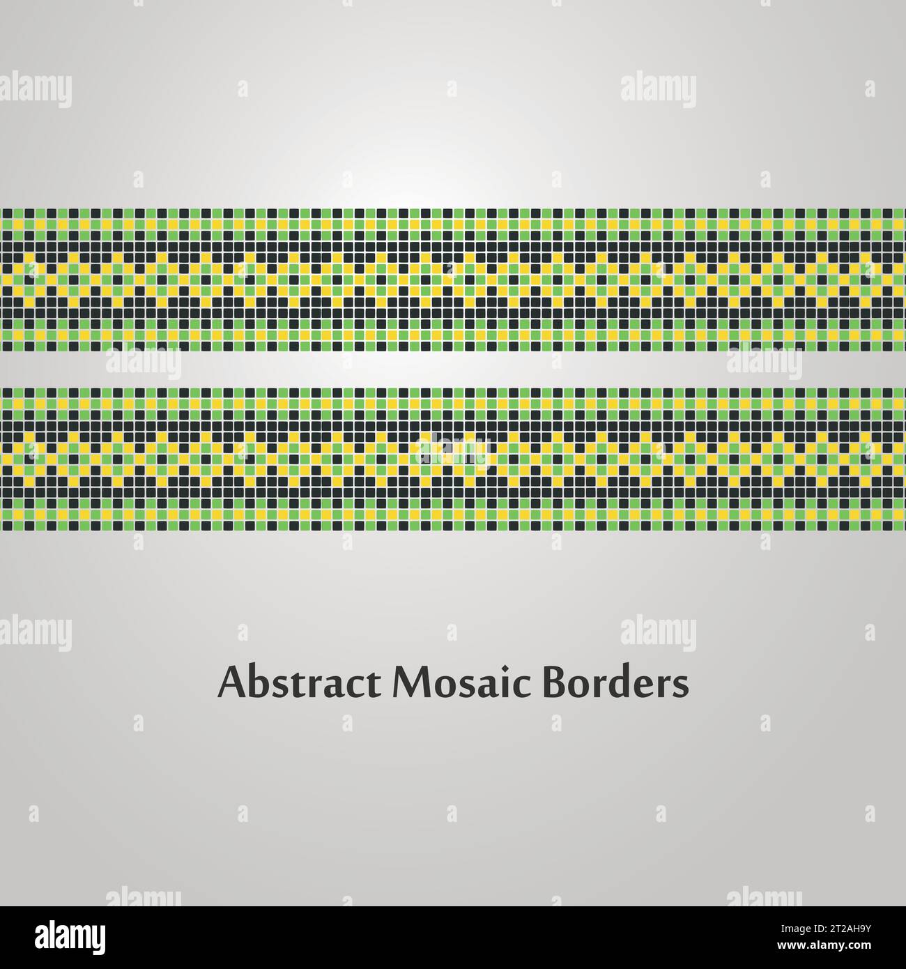 Abstract Colorful Mosaic Border Designs Different Decoration Elements ...