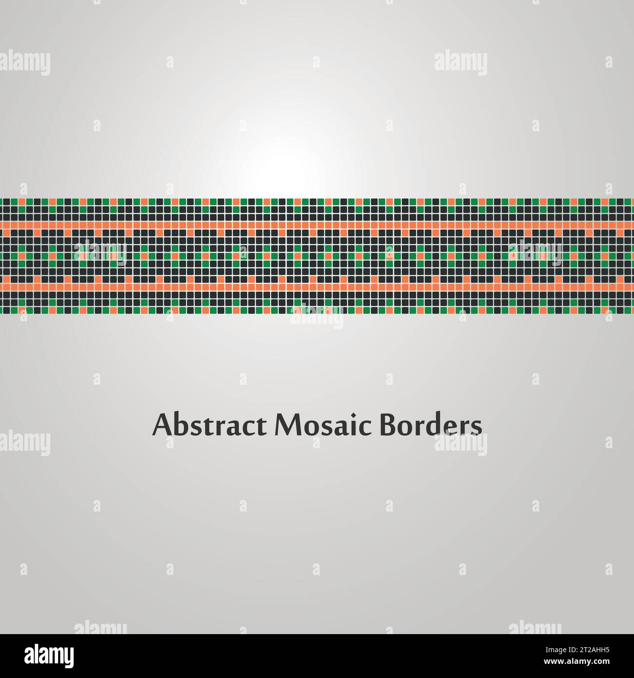 Abstract Colorful Mosaic Border Design Decoration Element Stock Vector ...