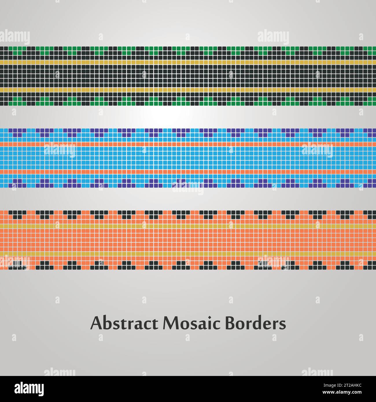 Abstract Background, Checked Border, Design Element Set - Illustration ...
