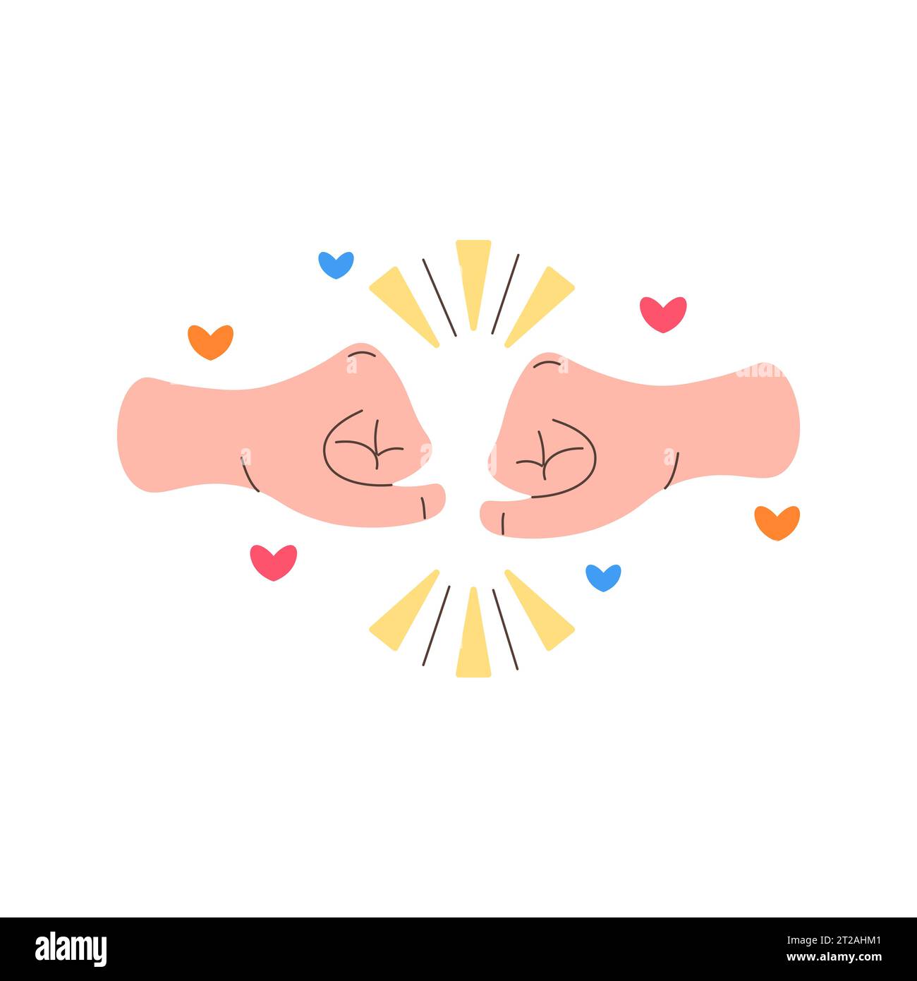 friends and friendship. hand holding hand, fist stickers, clipart ...