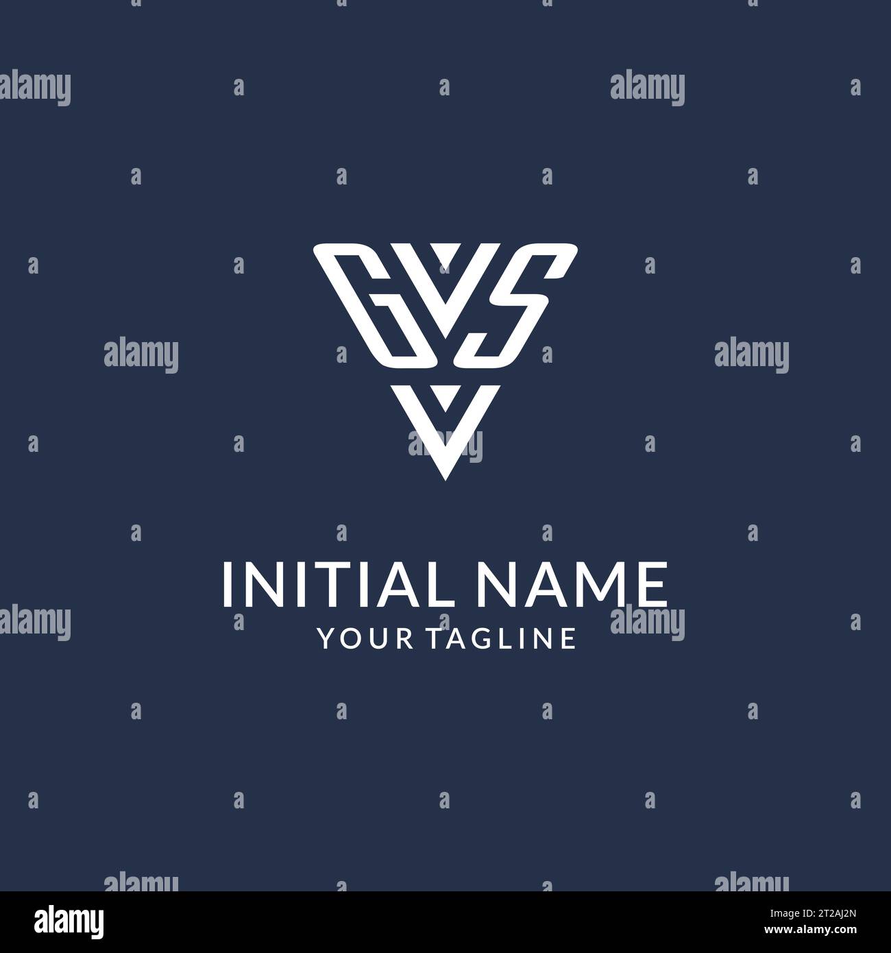 GS triangle monogram logo design ideas, creative initial letter logo ...