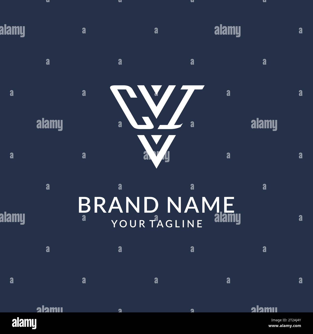 CI triangle monogram logo design ideas, creative initial letter logo ...