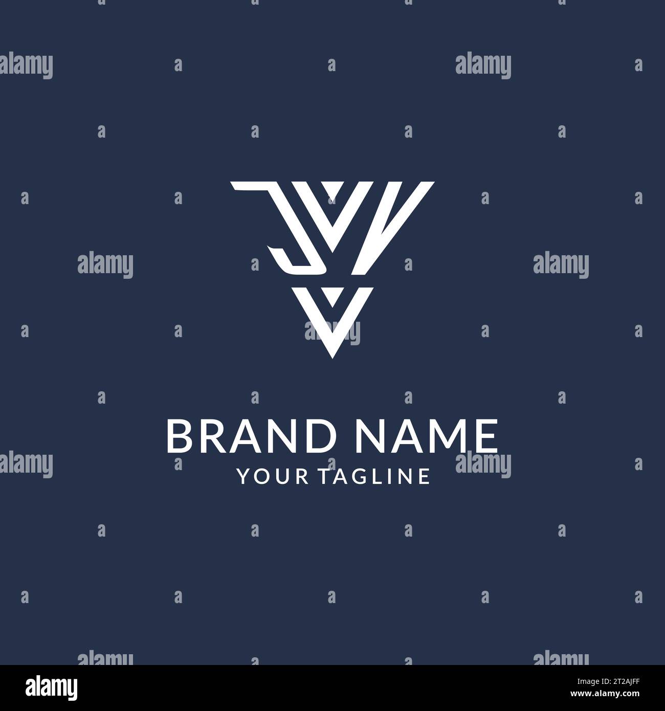 JV triangle monogram logo design ideas, creative initial letter logo ...