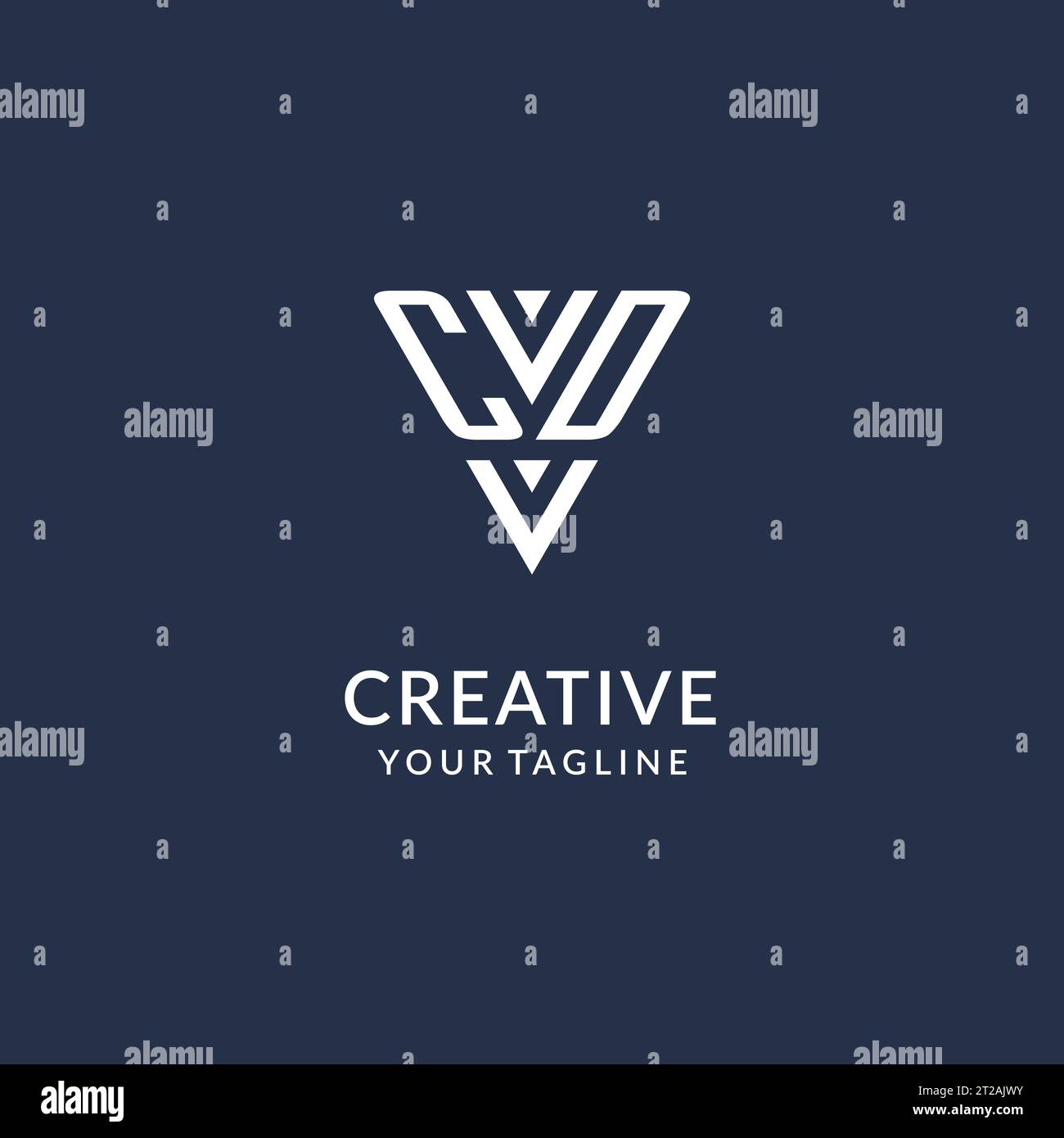 CD triangle monogram logo design ideas, creative initial letter logo with triangular shape logo ...