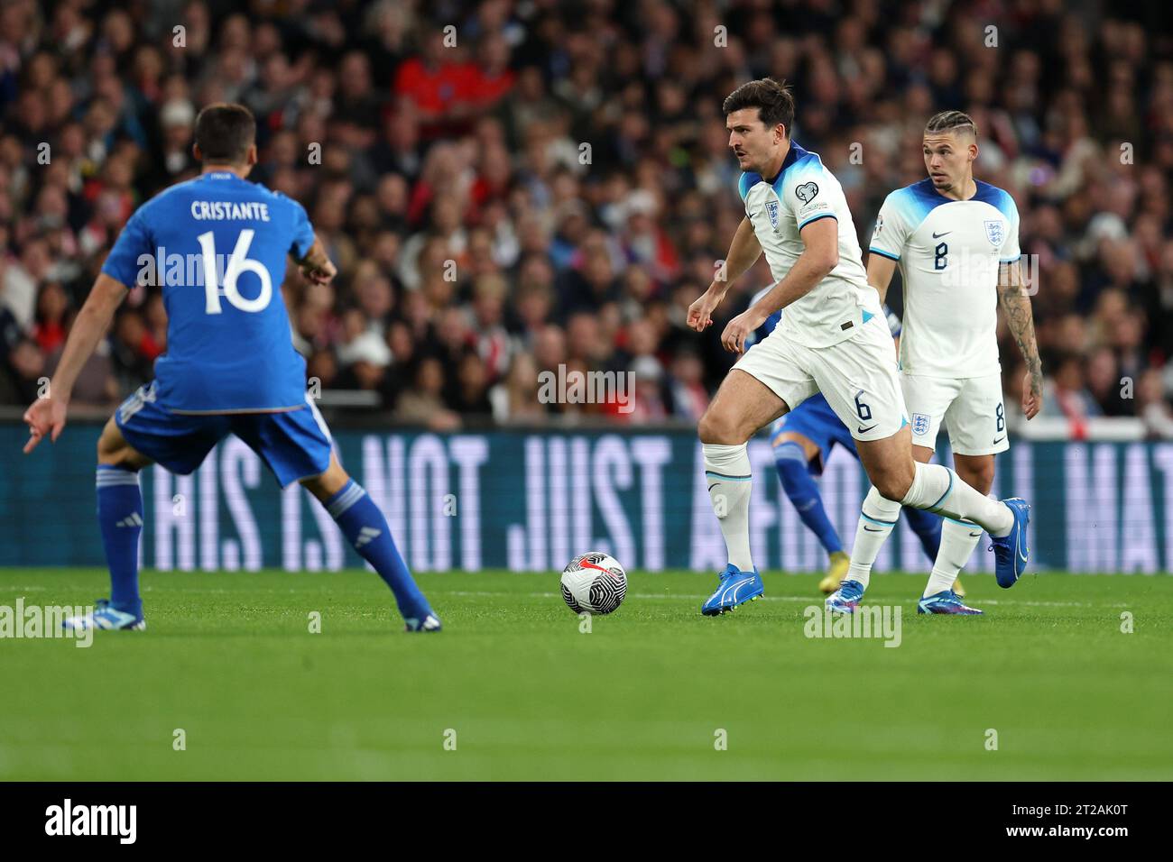 London, UK. 17th Oct, 2023. Harry Maguire of England in action. England ...