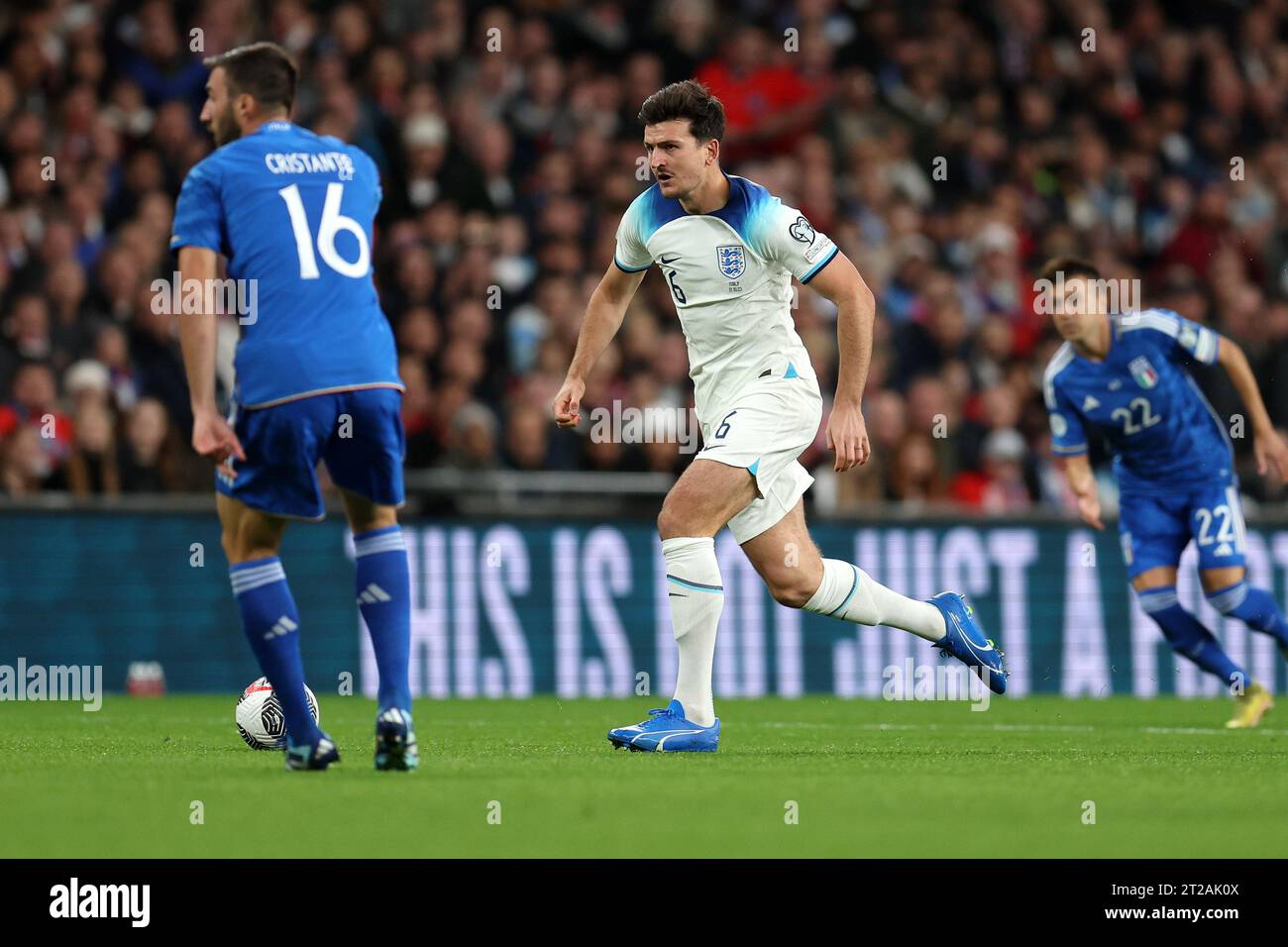London, UK. 17th Oct, 2023. Harry Maguire of England in action. England ...