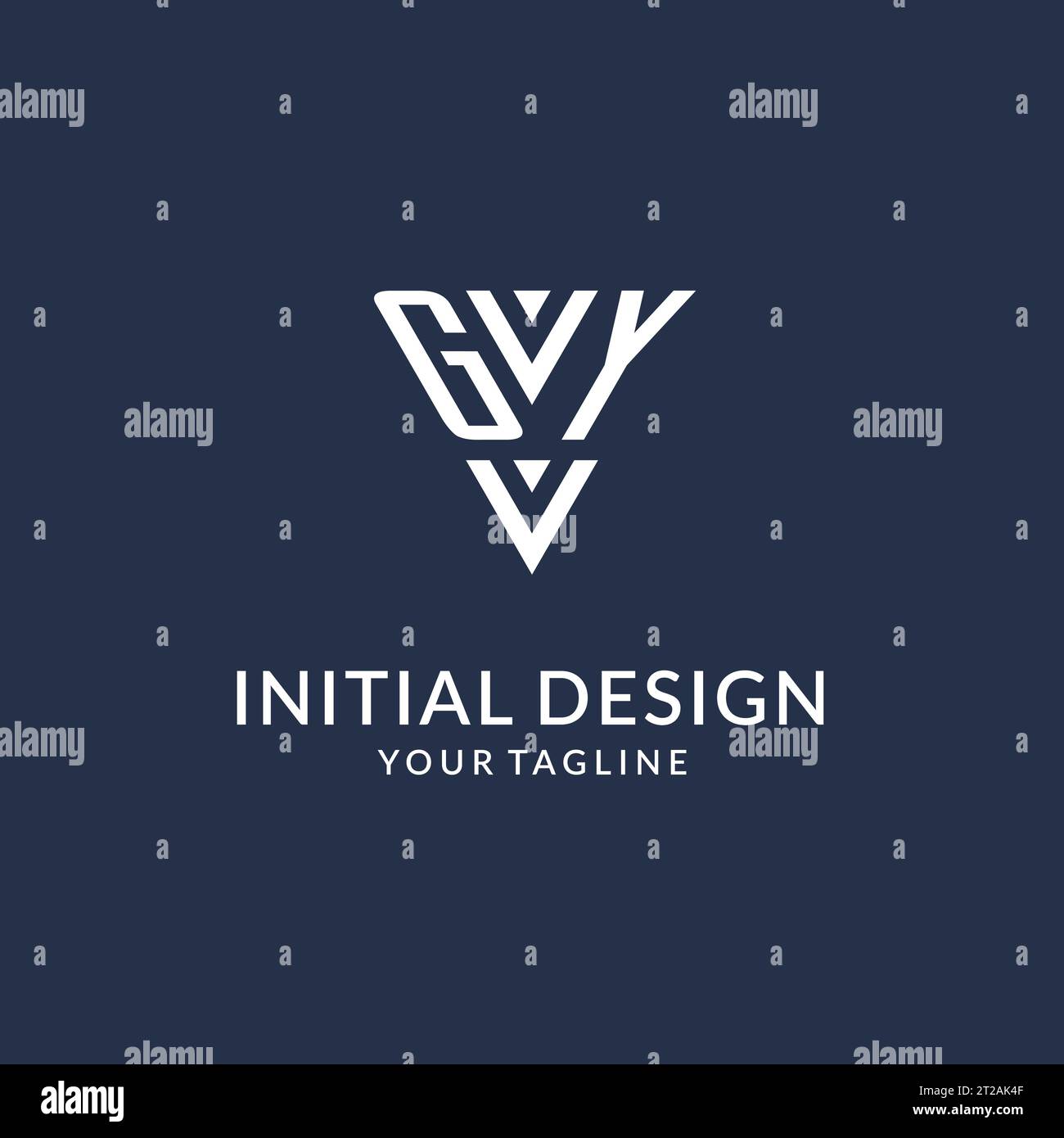 GY triangle monogram logo design ideas, creative initial letter logo with triangular shape logo ...