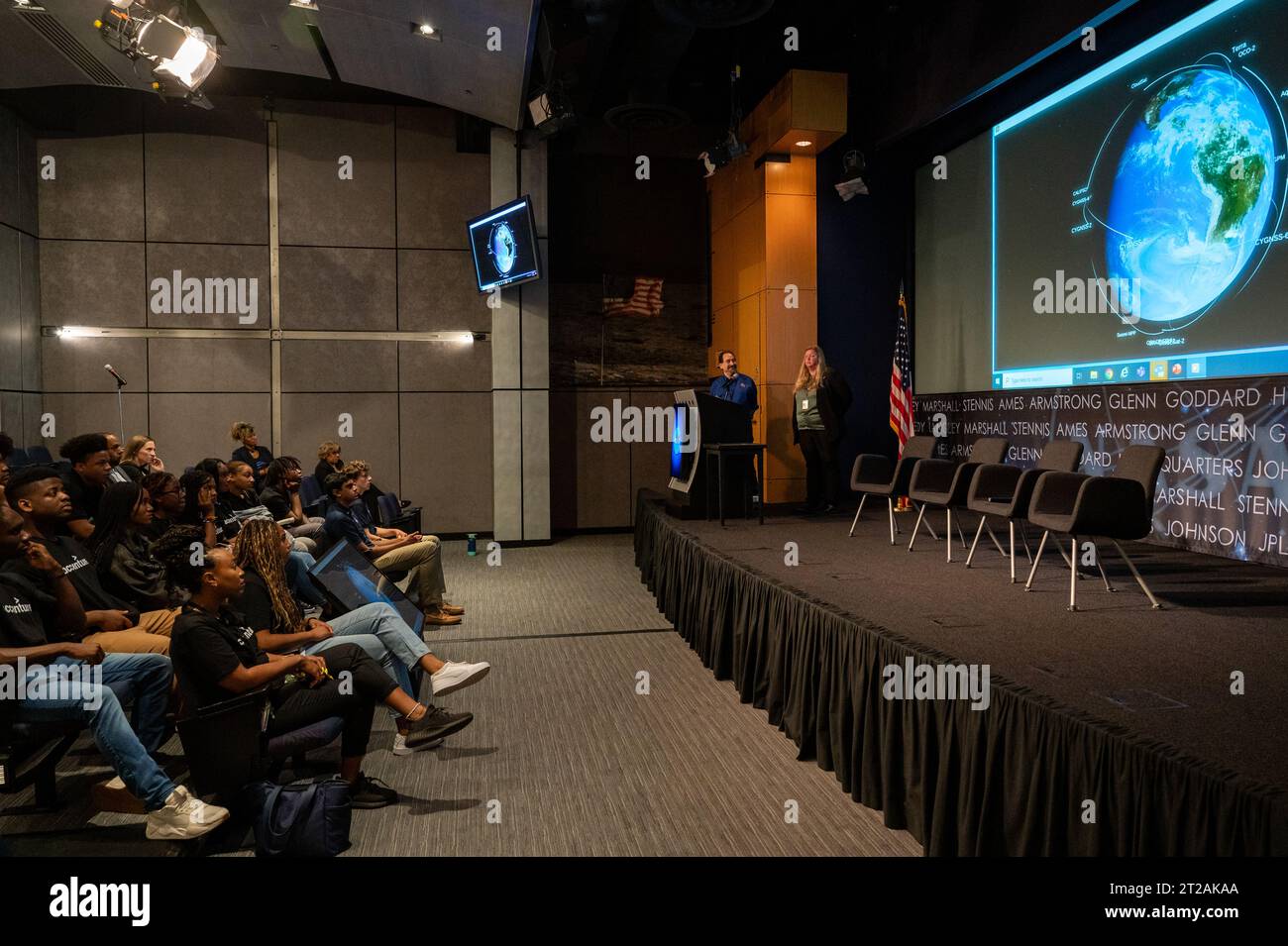 HIgh School Student Engagement. Principal Systems Engineer Michael Chyatte, left, and Project ...