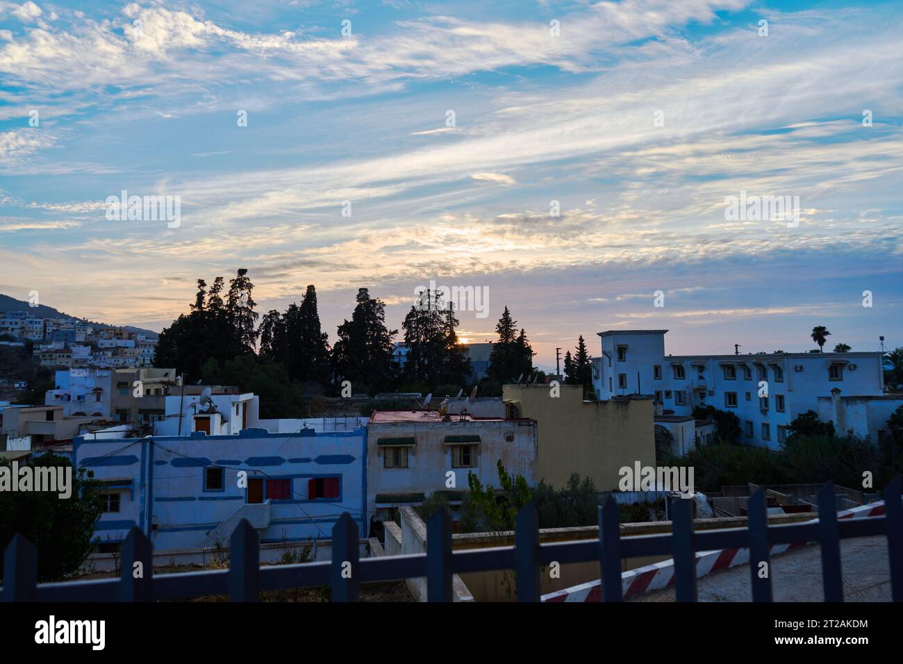 Beautiful sunset over mountain town hi-res stock photography and images ...