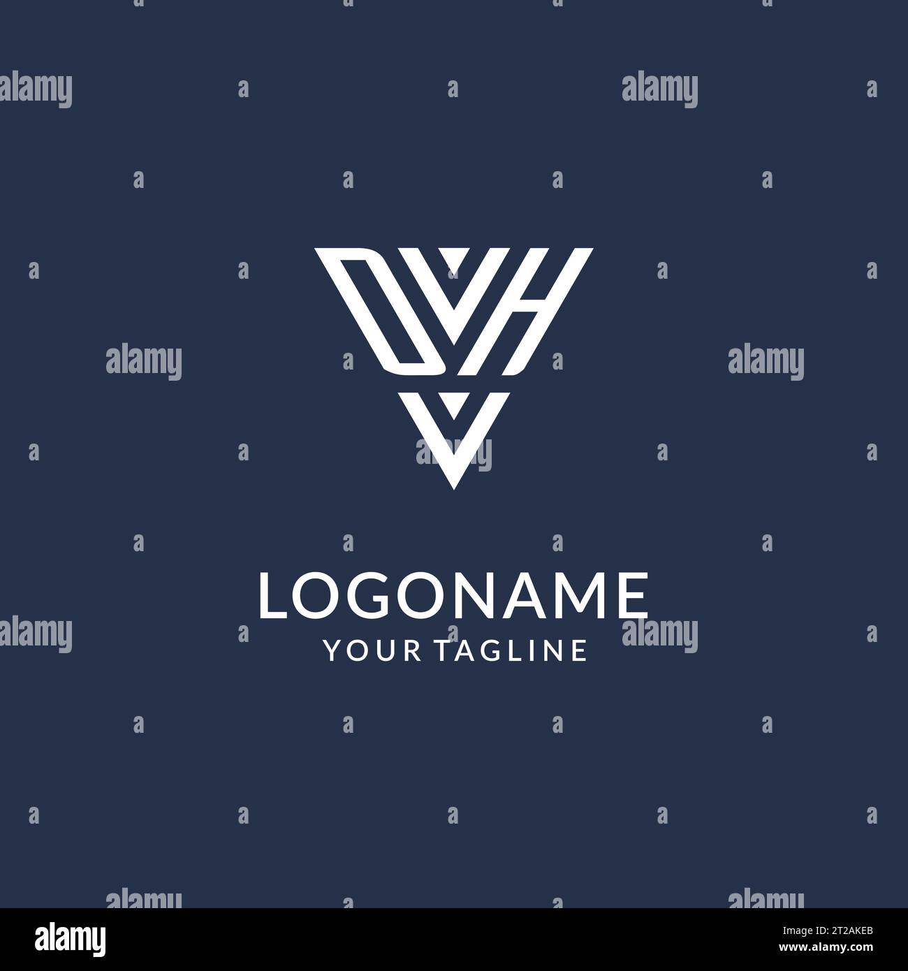 DH triangle monogram logo design ideas, creative initial letter logo ...