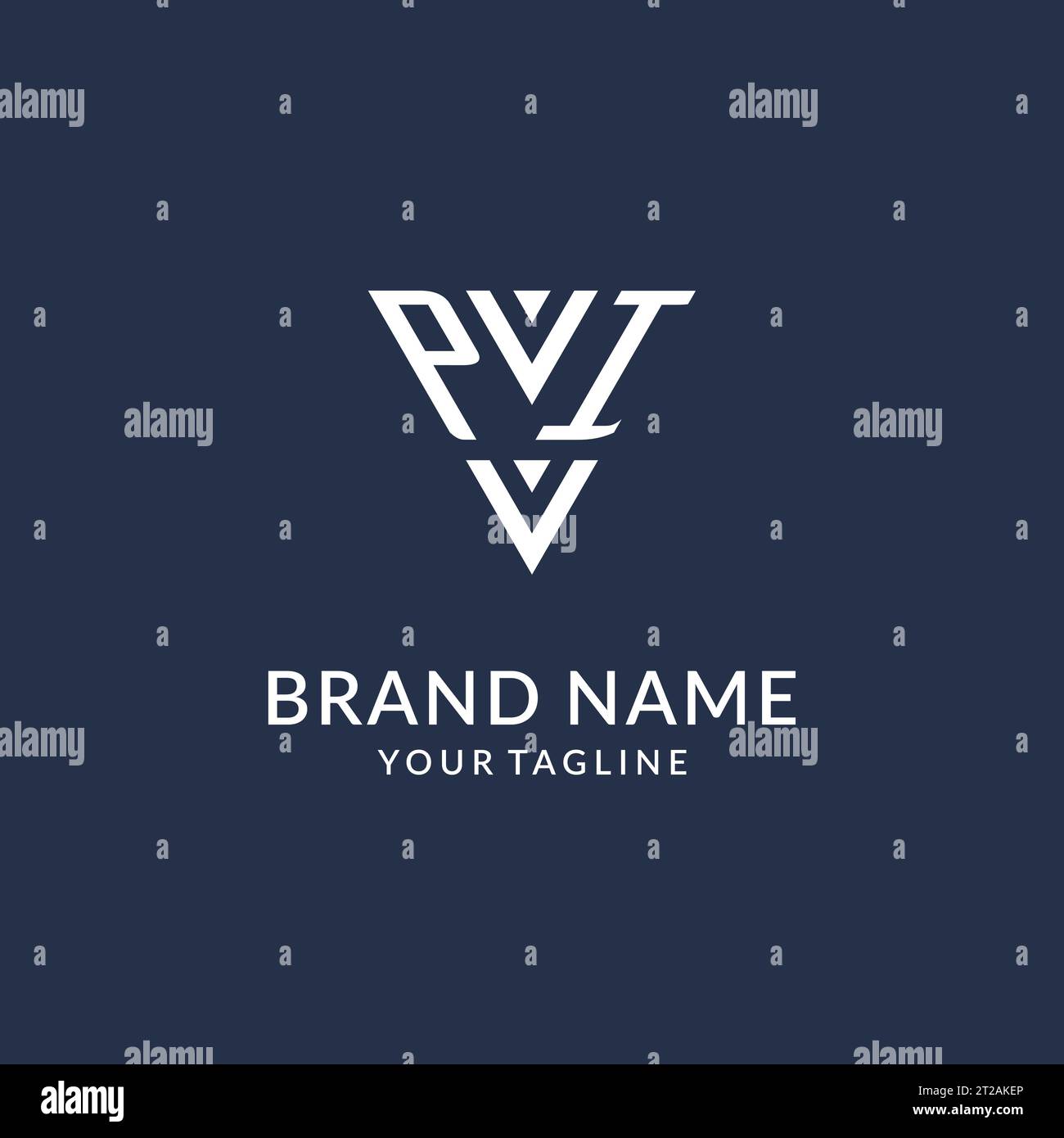 PI triangle monogram logo design ideas, creative initial letter logo with triangular shape logo ...