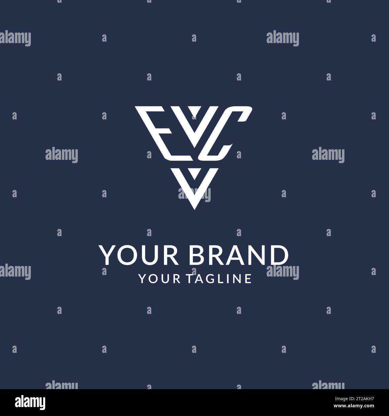 EC triangle monogram logo design ideas, creative initial letter logo with triangular shape logo ...