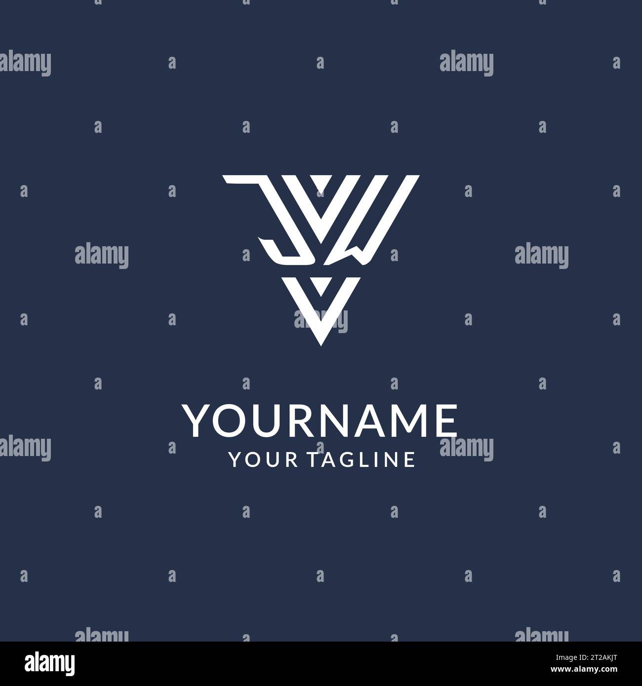 JW triangle monogram logo design ideas, creative initial letter logo ...