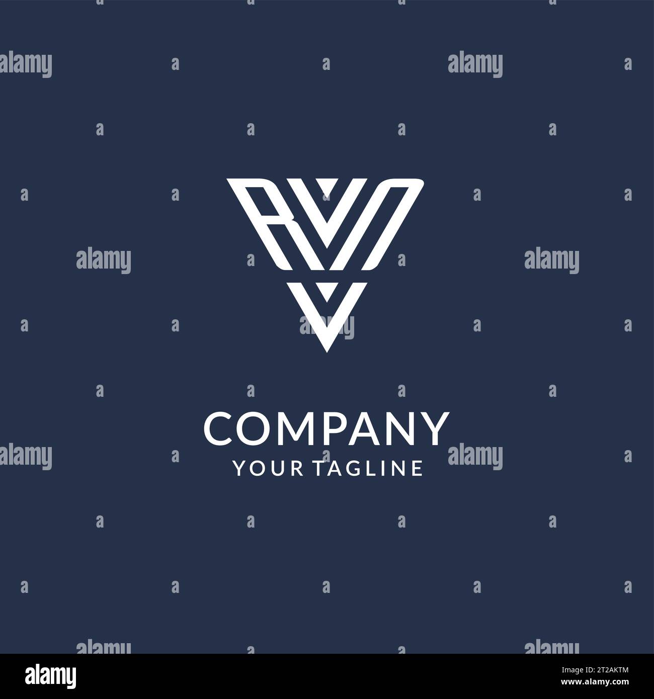 RN triangle monogram logo design ideas, creative initial letter logo ...