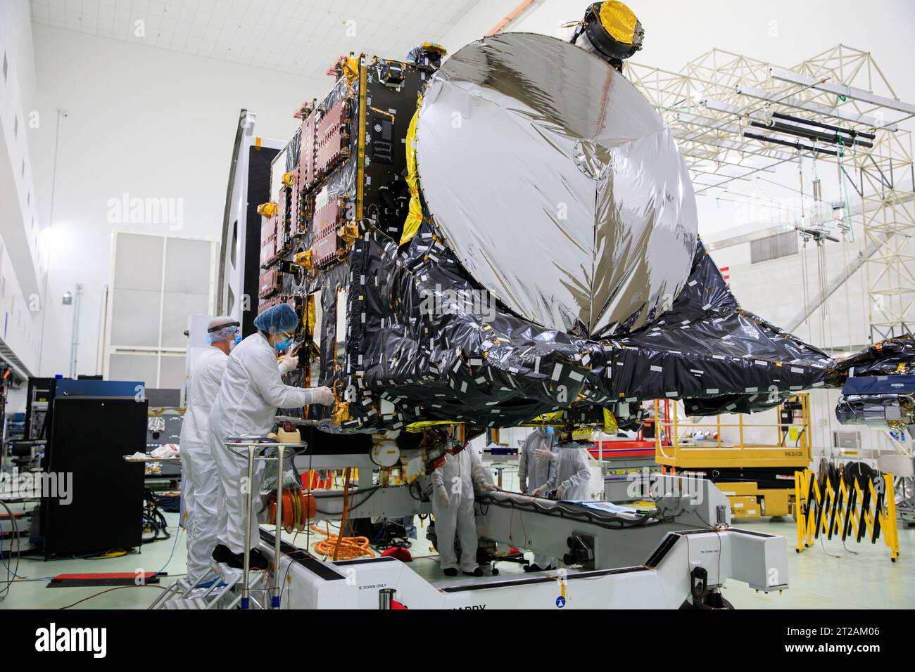 Psyche Solar Array Arrival and Offload. A NASA team prepares the agency ...