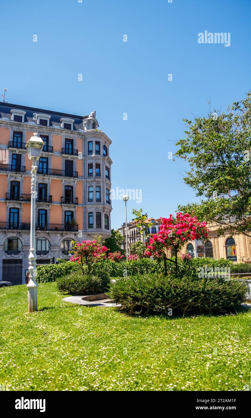 Typical architecture of San Sebastian City in Spain Stock Photo - Alamy