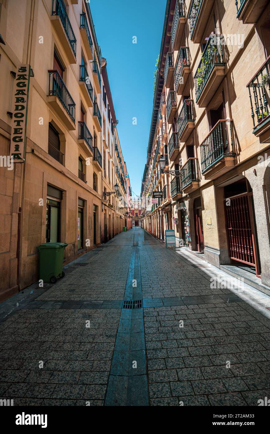 Typical architecture of San Sebastian City in Spain Stock Photo - Alamy