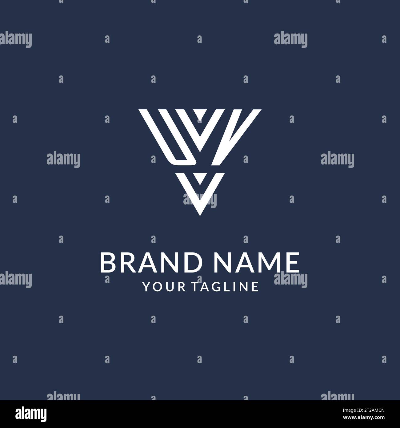 UV triangle monogram logo design ideas, creative initial letter logo ...