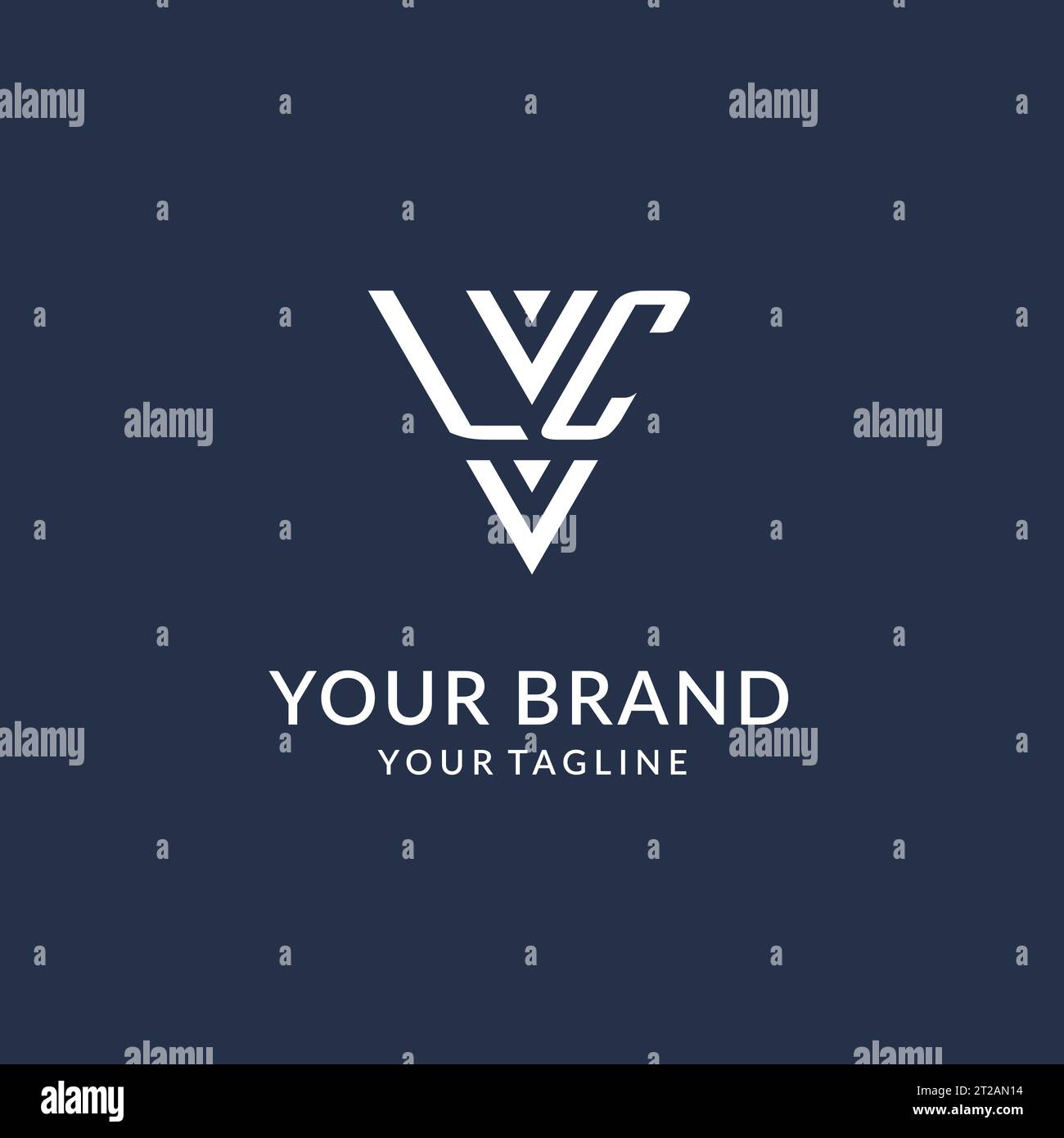 LC triangle monogram logo design ideas, creative initial letter logo ...