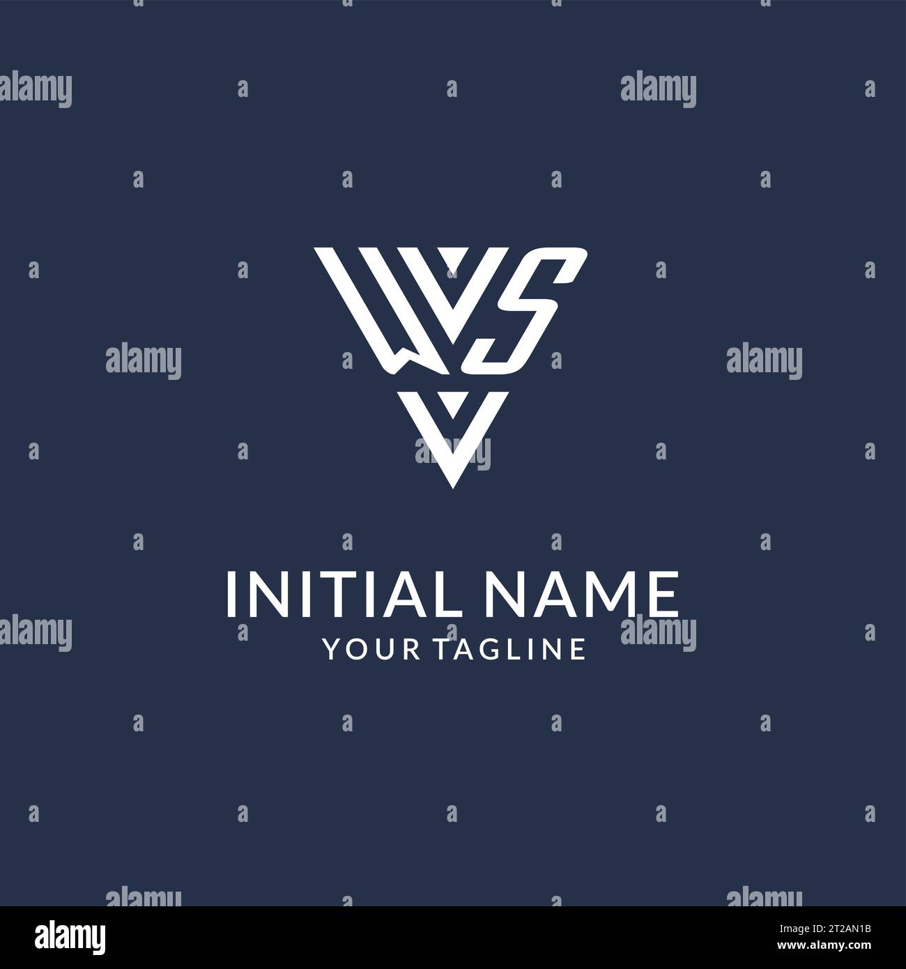 WS triangle monogram logo design ideas, creative initial letter logo ...