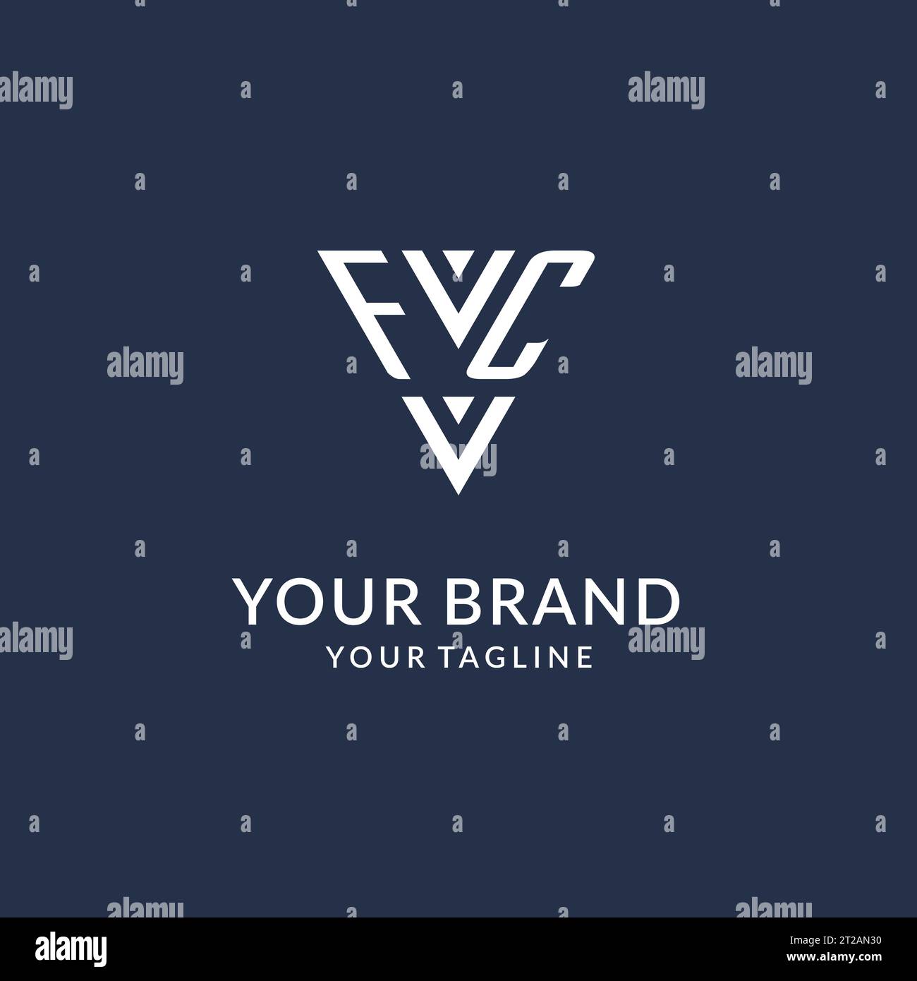 FC triangle monogram logo design ideas, creative initial letter logo with triangular shape logo ...